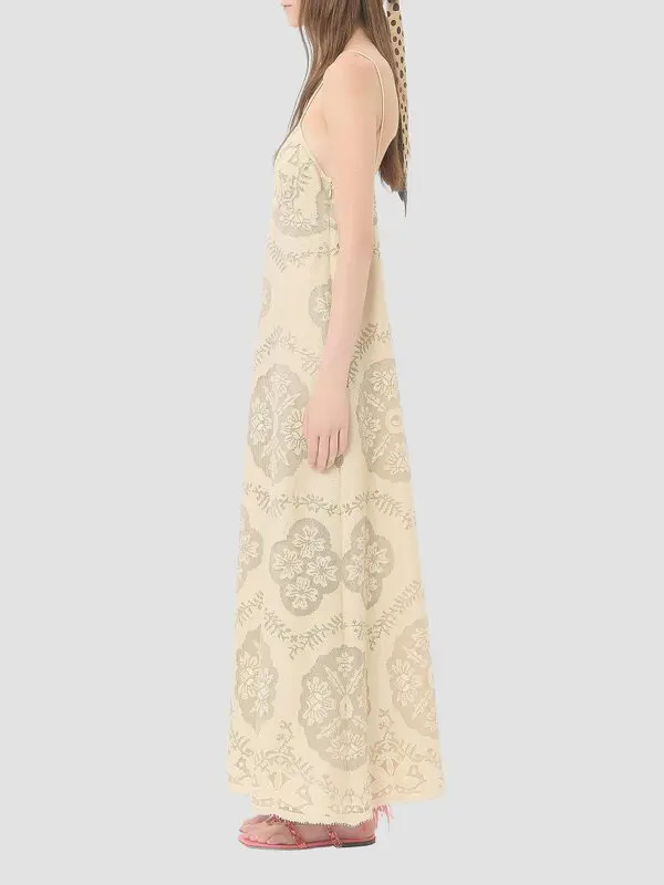 Valentino Garavani Midi Dress In Floral Stamp Blanket