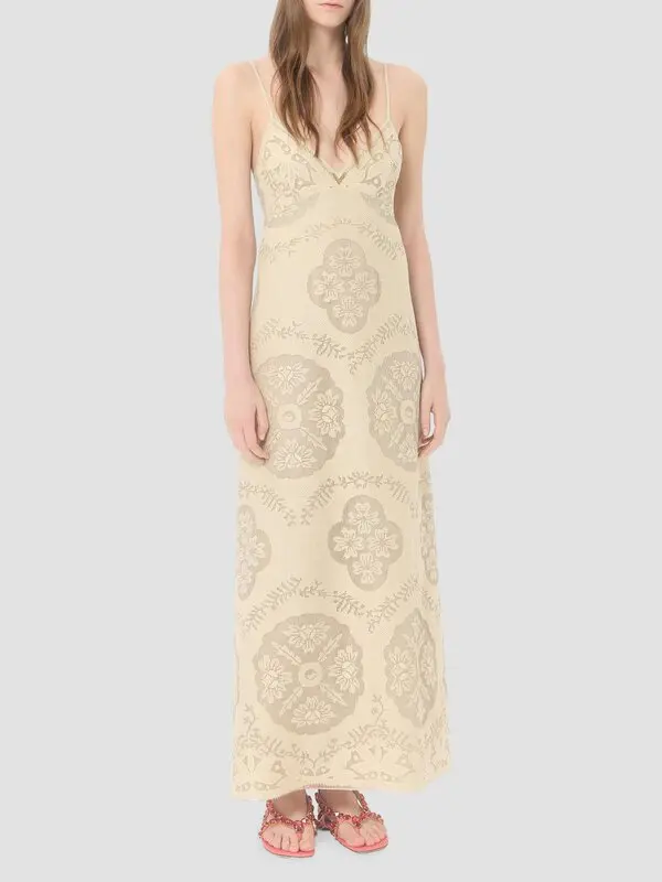 Valentino Garavani Midi Dress In Floral Stamp Blanket