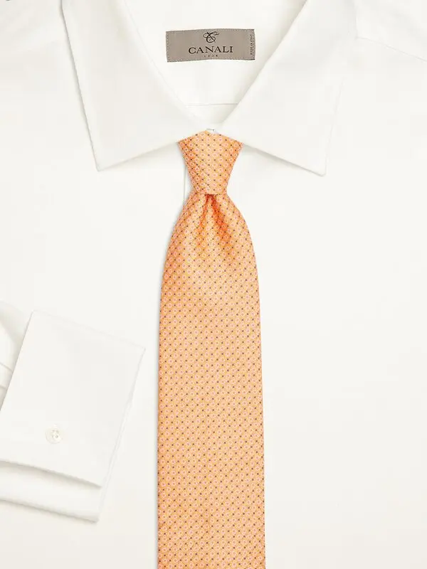 Canali Micro Quadratti Silk Tie
