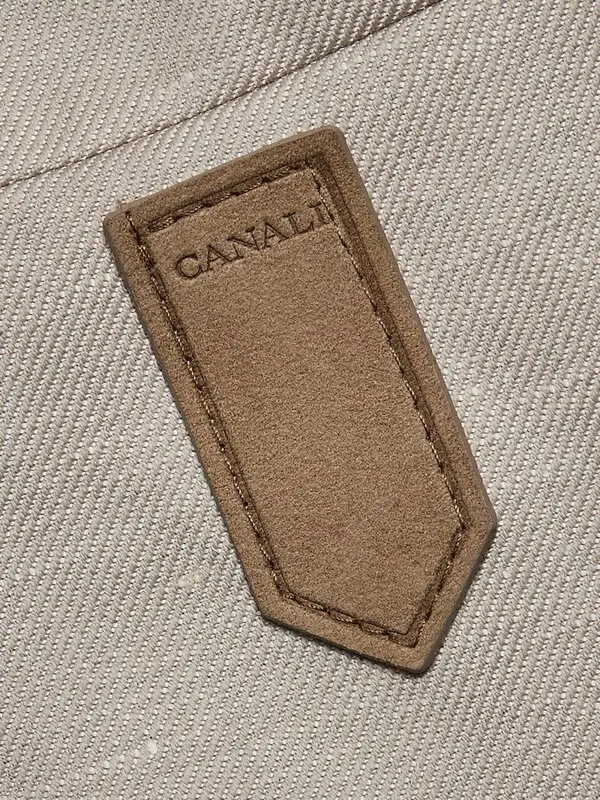 Canali Reversible Wool-linen Zip-front Vest