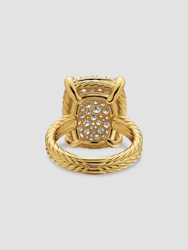 David Yurman Chatelaine Elongated Ring In 18k Yellow Gold