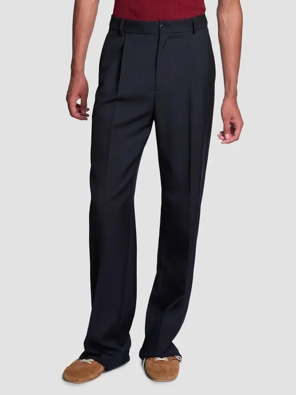 Dries Van Noten Penrud Wool-mohair Straight-leg Pants