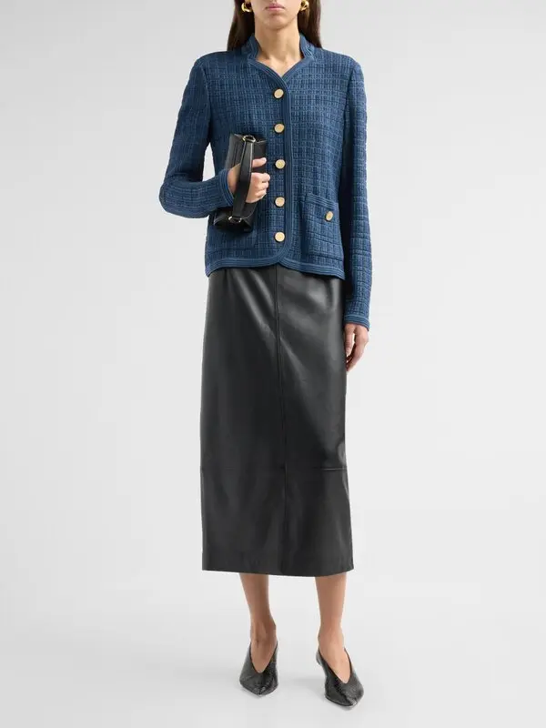 Misook Tonal Tweed Knit Jacket