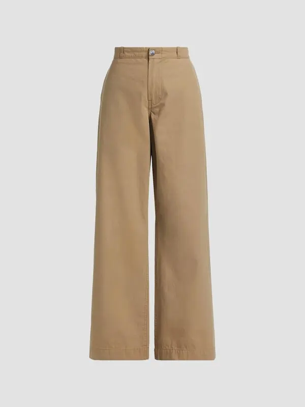 THE ELDER STATESMAN Silvano Cotton Mid-rise Wide Leg Pants