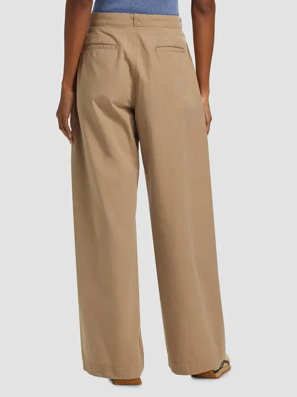 THE ELDER STATESMAN Silvano Cotton Mid-rise Wide Leg Pants