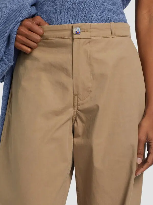 THE ELDER STATESMAN Silvano Cotton Mid-rise Wide Leg Pants
