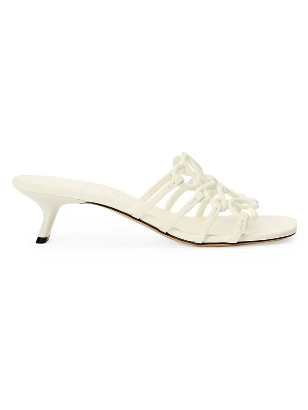 Loewe X Paula's Ibiza Petal Anagram 45mm Sandals - Anthurium White