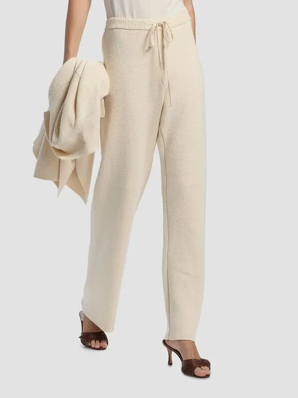 THE ELDER STATESMAN Nora Lite Cotton Lounge Pants