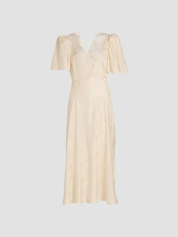 Ronny Kobo Philo Floral Satin Midi-dress