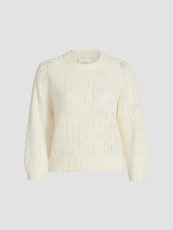 DÔEN Emiliana Pointelle Knit Sweater