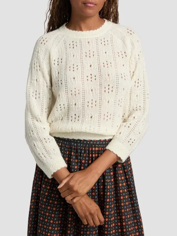 DÔEN Emiliana Pointelle Knit Sweater