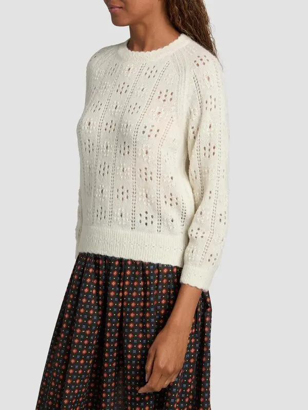 DÔEN Emiliana Pointelle Knit Sweater