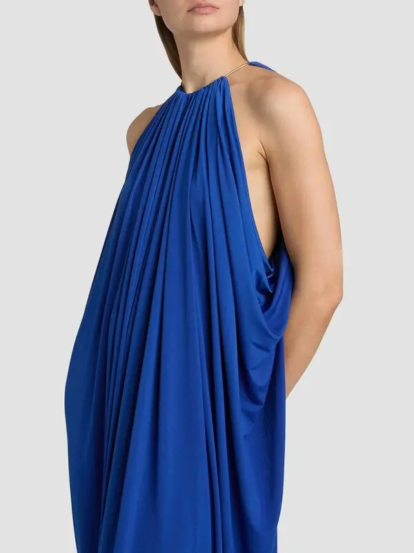 Ronny Kobo Rhodes Ruched Draped Jersey Maxi Dress