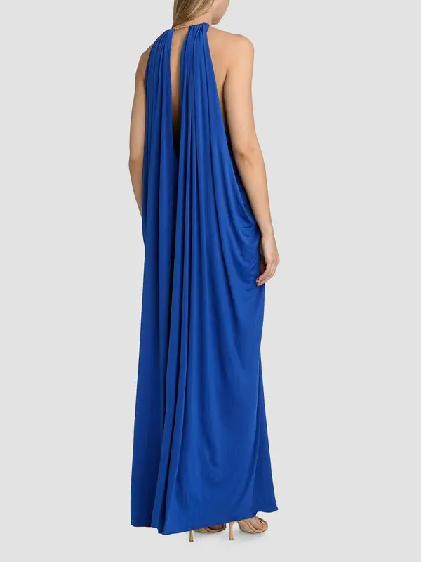 Ronny Kobo Rhodes Ruched Draped Jersey Maxi Dress