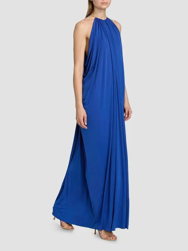 Ronny Kobo Rhodes Ruched Draped Jersey Maxi Dress