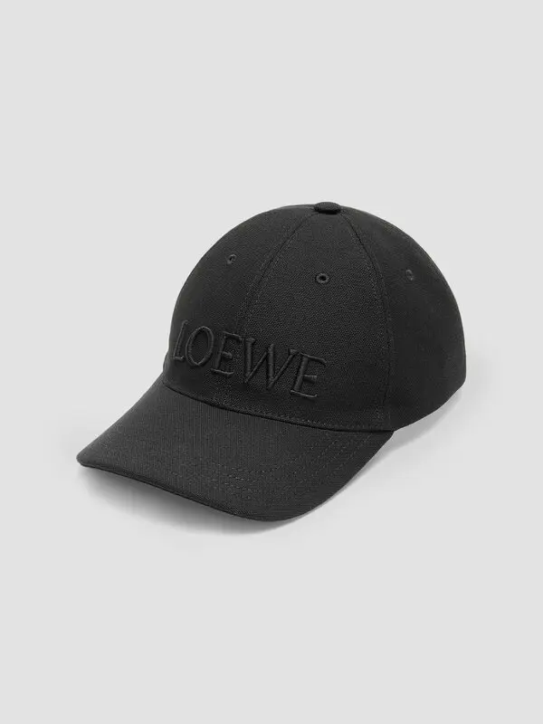 Loewe Logo-embroidered Cotton Baseball Cap - Black