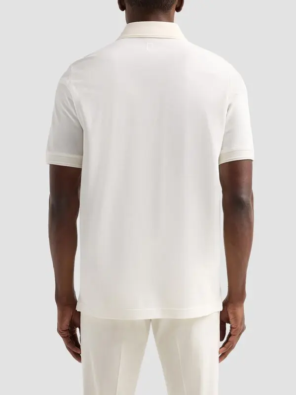 Canali Cotton Piqué Polo Shirt