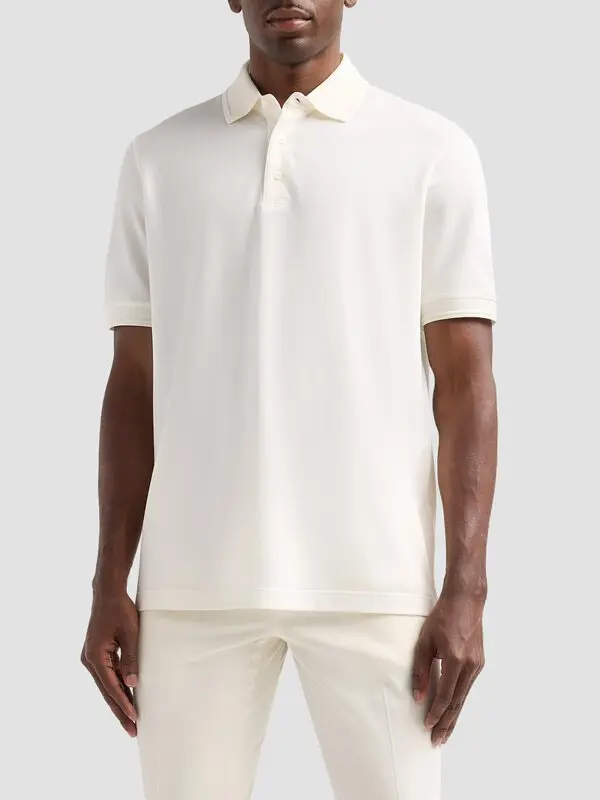 Canali Cotton Piqué Polo Shirt