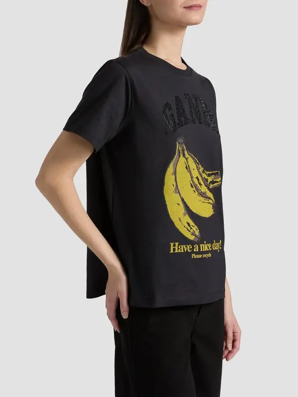 GANNI Banana Relaxed Cotton T-shirt