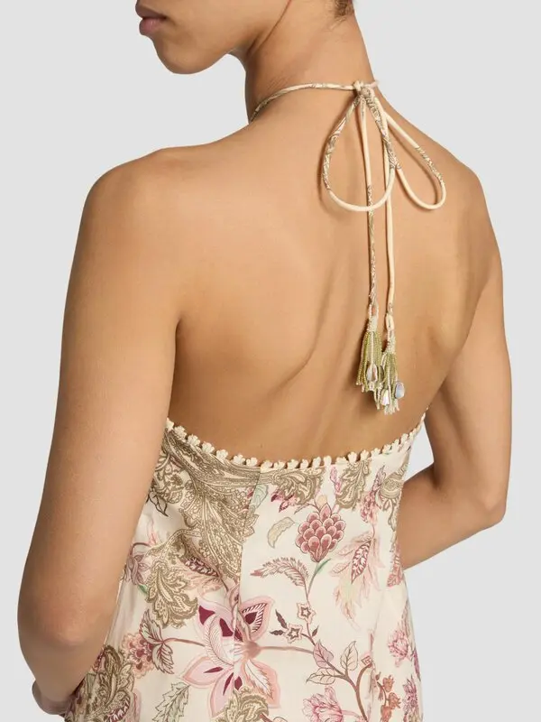 Hemant & Nandita Paisley Cotton-linen Sheath Minidress