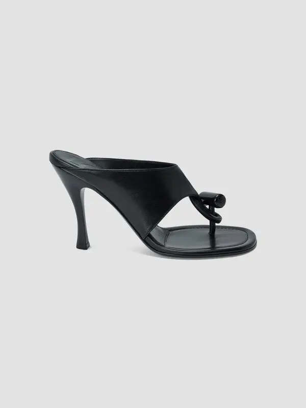 Loewe 90mm Toggle Thong Leather Sandals - Black