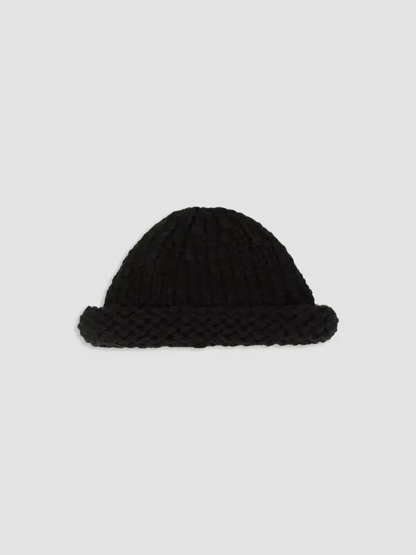 NICHOLAS DALEY Island Ties Hand-knitted Rebel Hat - Black