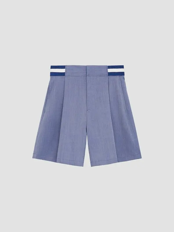 Loewe Pleated Wool-blend Shorts