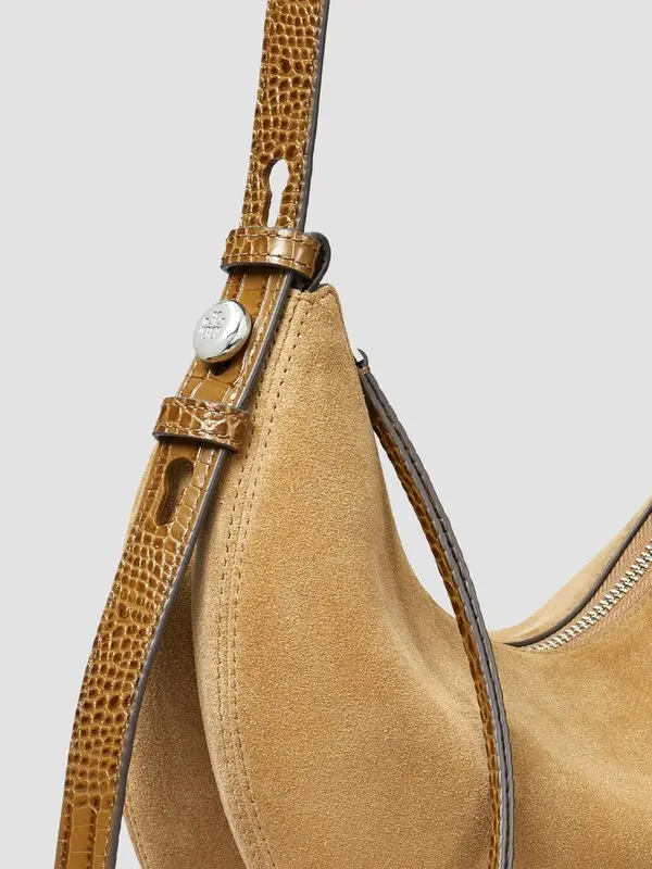 Tory Burch Romy Suede Half Moon Shoulder Bag