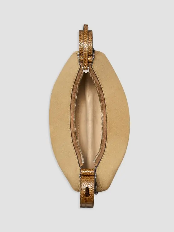 Tory Burch Romy Suede Half Moon Shoulder Bag