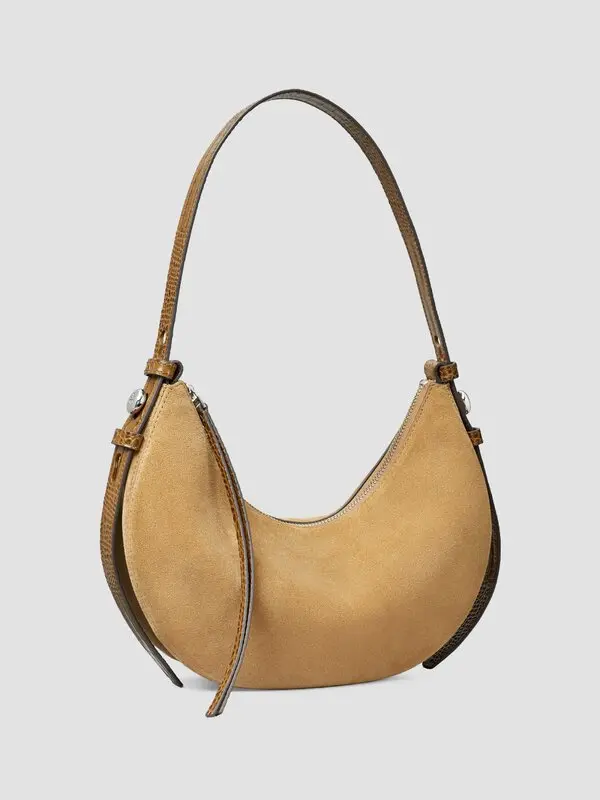 Tory Burch Romy Suede Half Moon Shoulder Bag