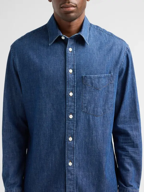 Canali Stonewashed Relaxed Shirt