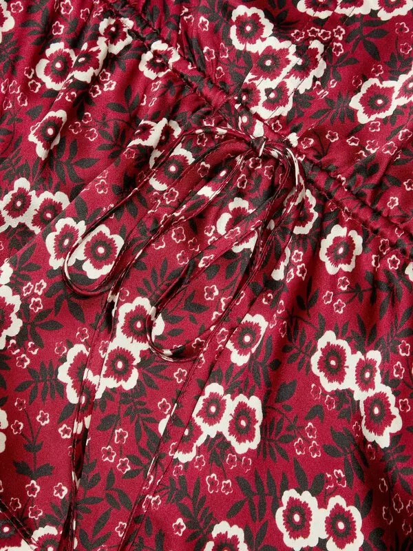 Ciao Lucia Renata Floral Silk Charmeuse Top