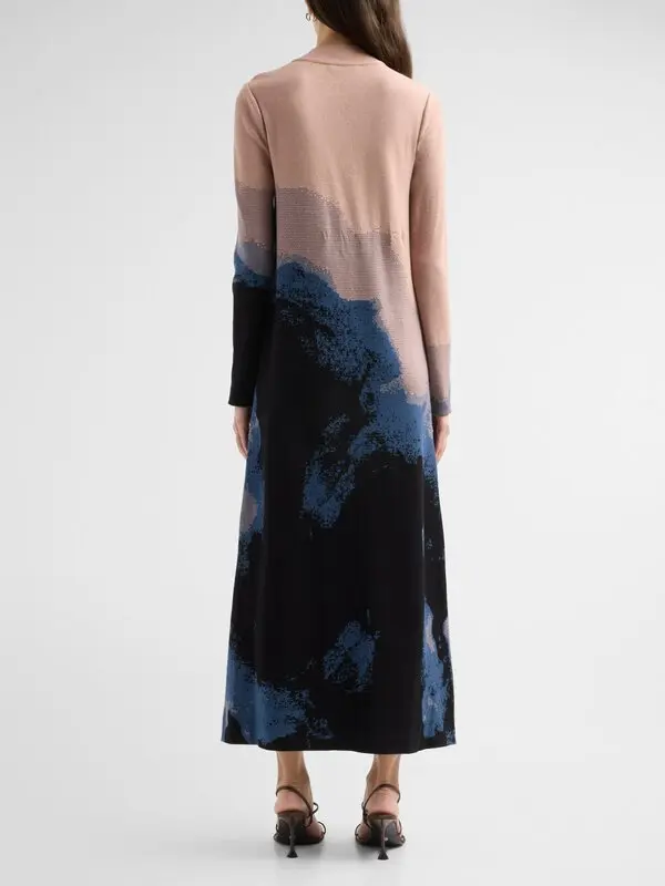 Misook Landscape A-line Maxi Dress