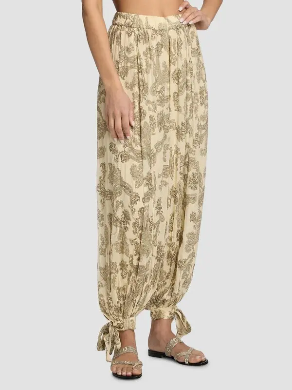 Hemant & Nandita Printed Tie-cuff Harem Pants
