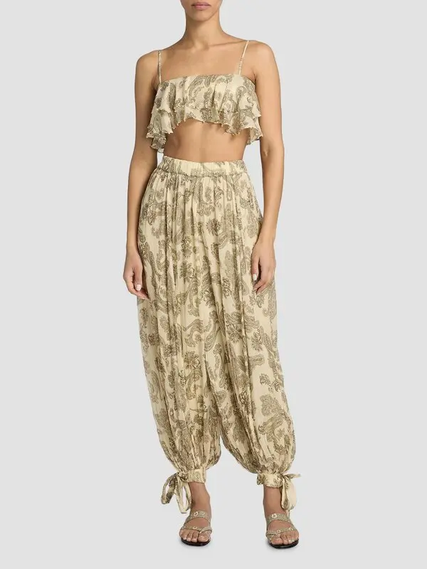 Hemant & Nandita Printed Tie-cuff Harem Pants