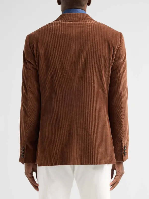 Canali Velvet Corduroy Cotton Double-breasted Jacket