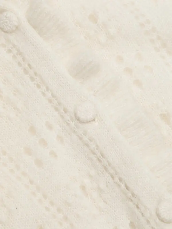 DÔEN Claudie Ruffle Cardigan - Ivory