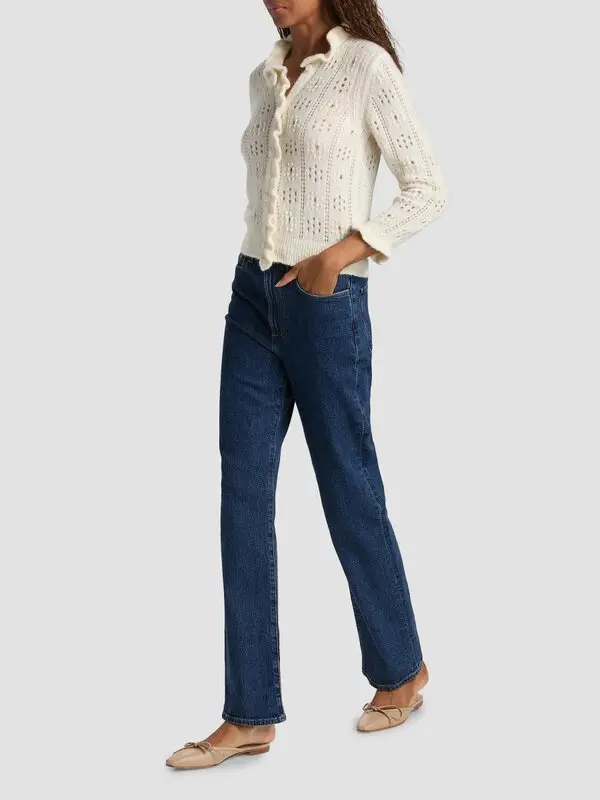 DÔEN Claudie Ruffle Cardigan - Ivory