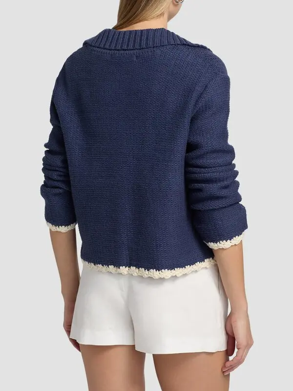 Ciao Lucia Reyla Crochet-trimmed Cardigan