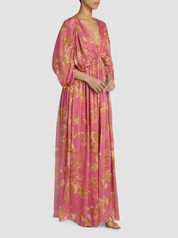 Hemant & Nandita Floral A-line Caftan Maxi Dress