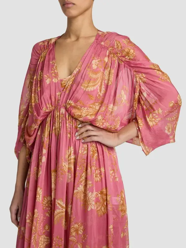 Hemant & Nandita Floral A-line Caftan Maxi Dress