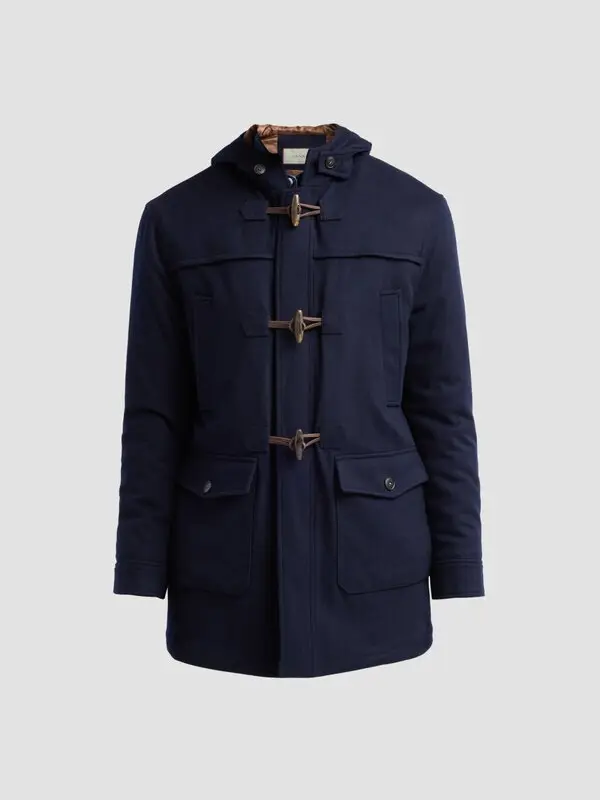 Canali Hooded Wool-cashmere Duffle Coat