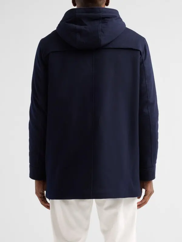 Canali Hooded Wool-cashmere Duffle Coat