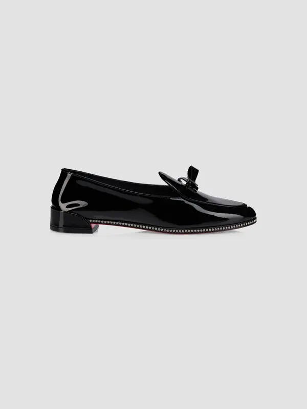 CHRISTIAN LOUBOUTIN Mocastrass Patent Leather Loafers - Black