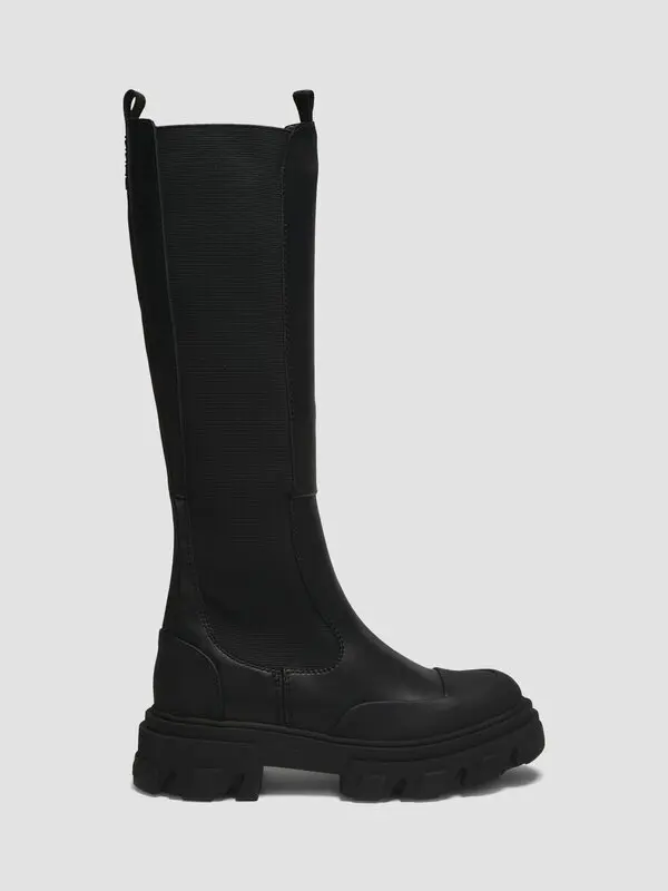GANNI Cleated Knee-high Chelsea Boots