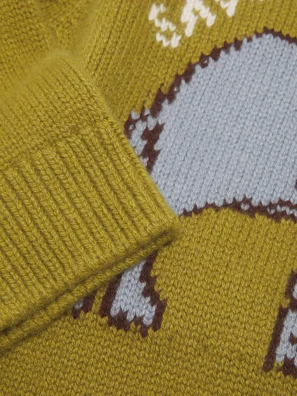 THE ELDER STATESMAN Elephant Cashmere Crewneck Sweater