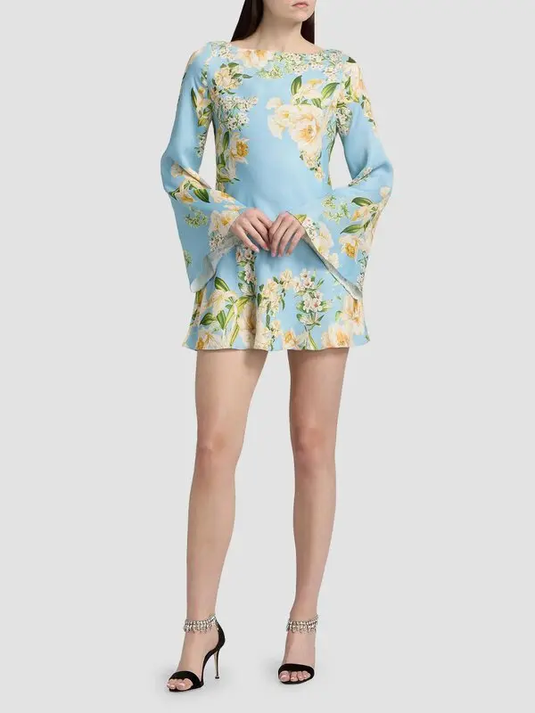 Hemant & Nandita Bias Floral Minidress
