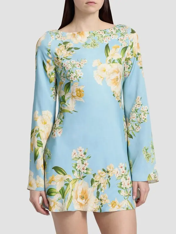 Hemant & Nandita Bias Floral Minidress
