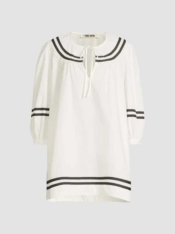 Ciao Lucia Palina Cotton Poplin Striped Minidress