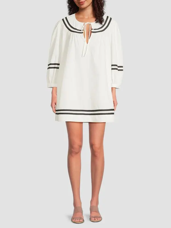 Ciao Lucia Palina Cotton Poplin Striped Minidress